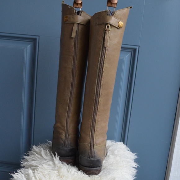 Sam Edelman | Shoes | Sam Edelman Taupe Penny Leather Riding Boots ...